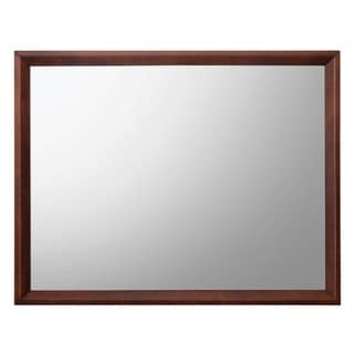 Rectangular Shape Wooden Frame with Mirror Encasing, Brown and Silver ...