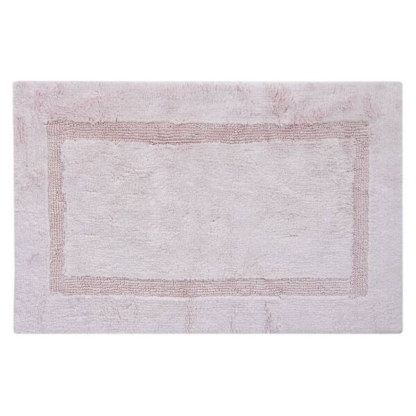 Egyptian Cotton Inset Border Bath Rug (17x24) - Blush - Bed Bath ...