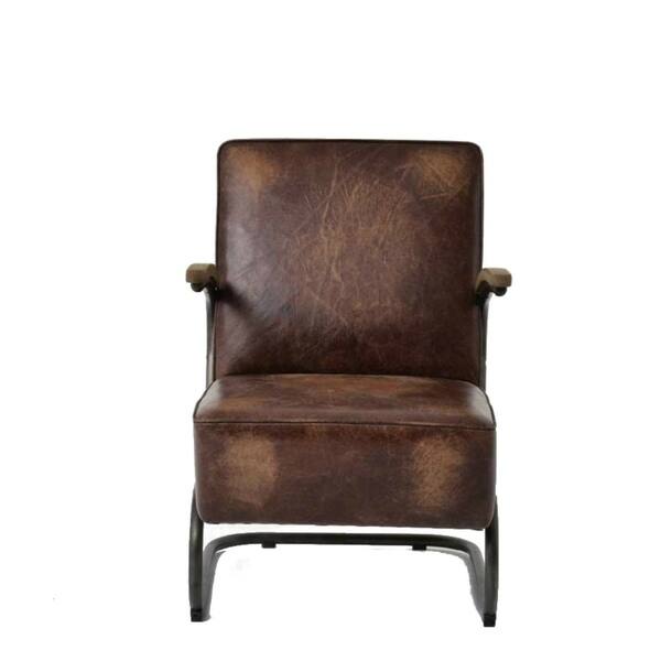 Roco chair, upholstered with Top grain leather in Havana and waxed ...