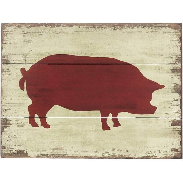 Red Pig Silhouette Wooden Sign 15.75" x 11.75" - Bed Bath & Beyond ...