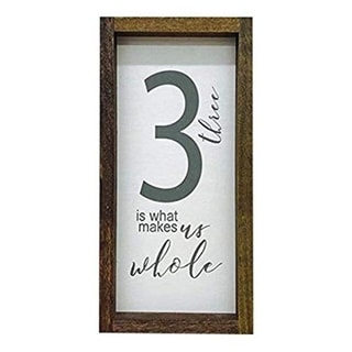 Family of 3 What Makes Us Whole Wood Sign 6" x 12" - Bed Bath & Beyond ...