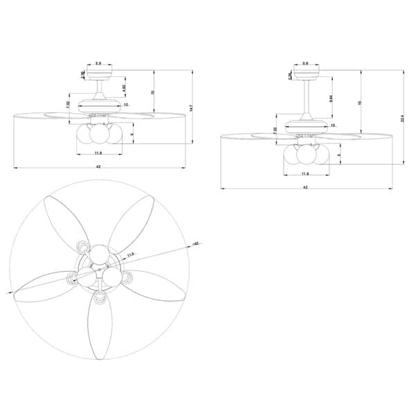 Porch & Den Chrome 42-inch 5-blade Ceiling Fan - Bed Bath & Beyond ...