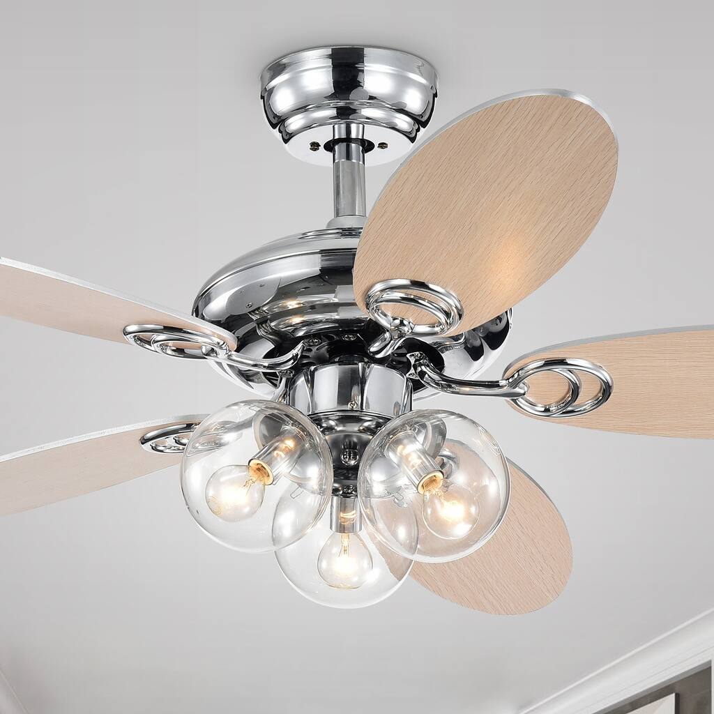 Porch & Den Chrome 42-inch 5-blade Ceiling Fan - Overstock - 30411719