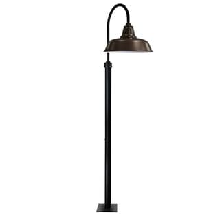 Cocoweb 14" Goodyear LED Post Light in Mahogany Bronze with 8 Foot Tall ...