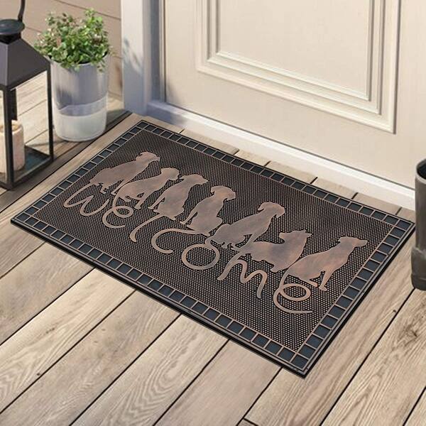 A1HC Welcome Rubber Pin Mat, Beautifully Copper Finished 18" X 30 ...