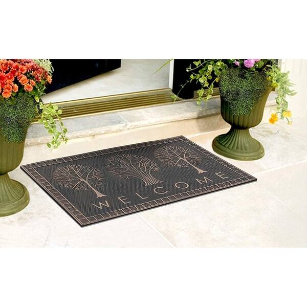 A1HC Welcome Trees Rubber Pin Mat, Beautifully Copper Finished 18"X30 ...