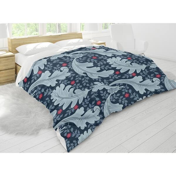 OAK LEAF FLORAL BLUE Comforter By Kavka Designs - Bed Bath & Beyond ...