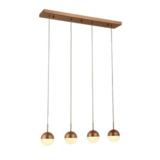 Phantasm Matte Gold LED 3000K Iced Opal Acrylic Kitchen Island Linear ...