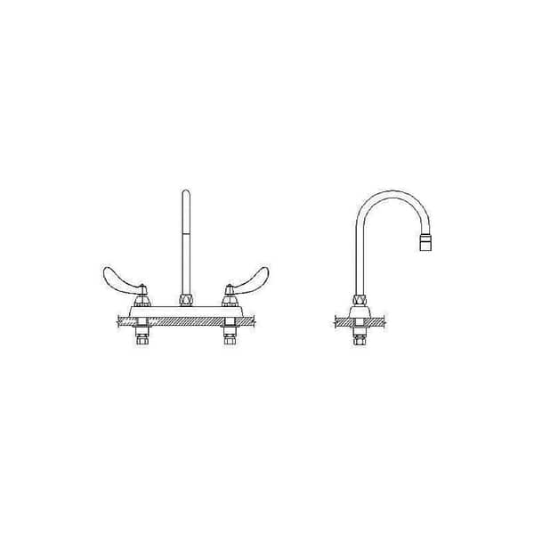 Delta Commercial Ceramic Disc Kitchen Faucet with Gooseneck Spout - Bed ...