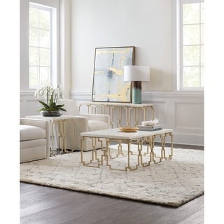 Gold and Kalala White Rectangle Cocktail Table - Bed Bath & Beyond ...