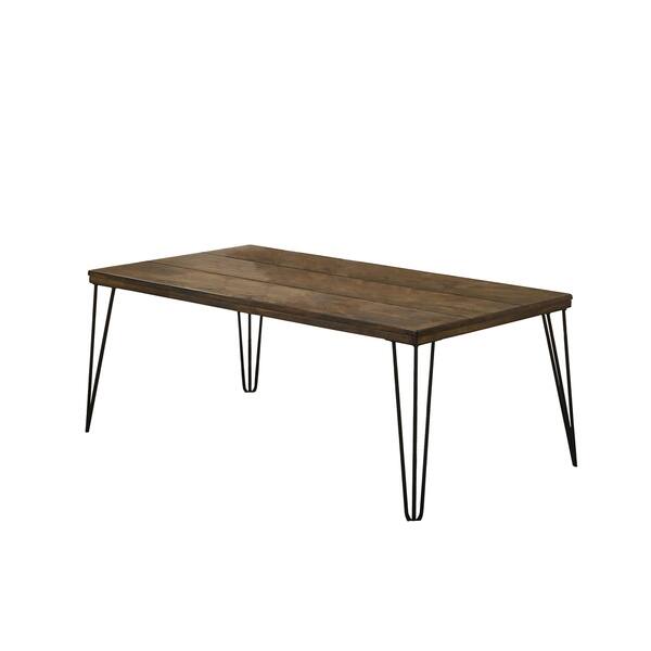 Best Quality Furniture Oak Color Coffee Table or End Table with Metal ...