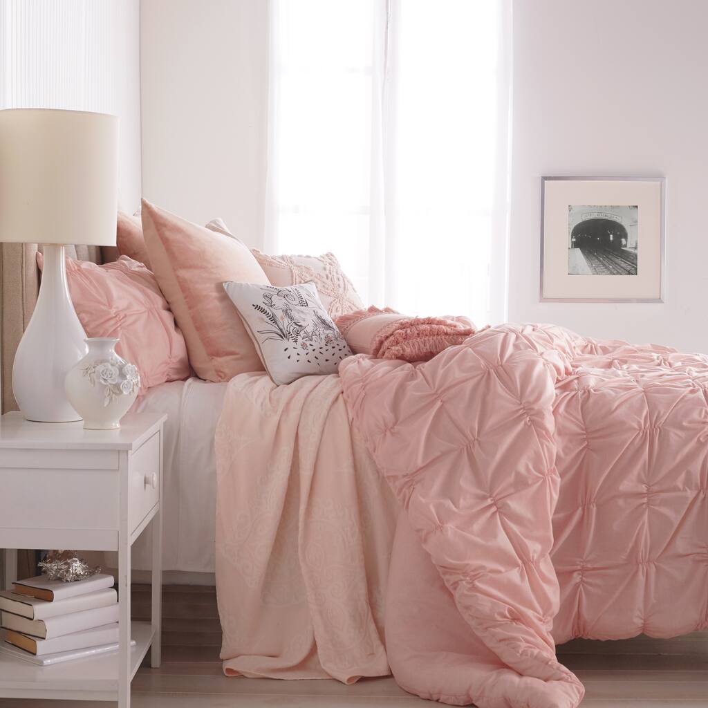 Porch & Den Saint Vianney Smocked 3-piece Cotton Comforter Set ...