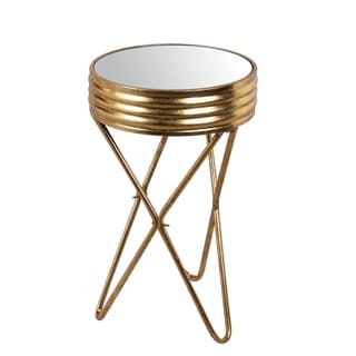Round Mirror Stand with Metal Hairpin legs, Small, Gold - Bed Bath ...