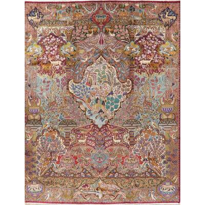 Dynasty Historical Animal Pictorial Kashmar Persian Area Rug Handmade ...