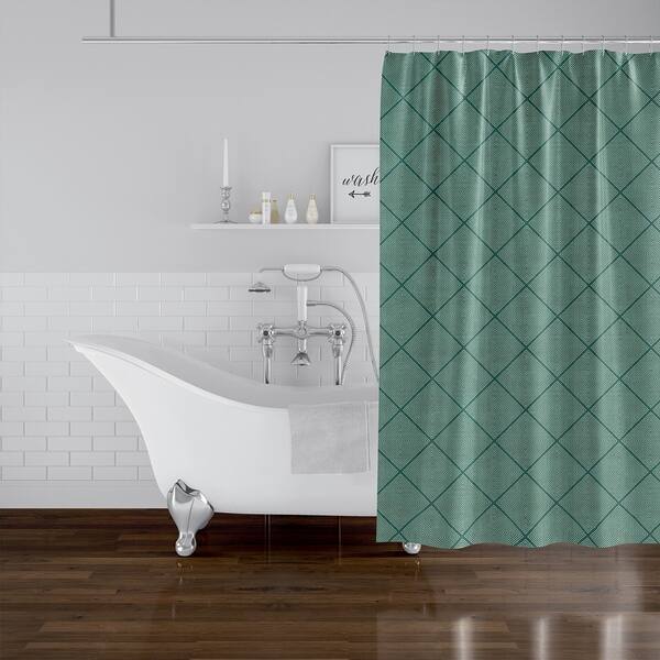 STICH TRIBAL DIAMOND GREEN Shower Curtain By Kavka Designs - Bed Bath ...
