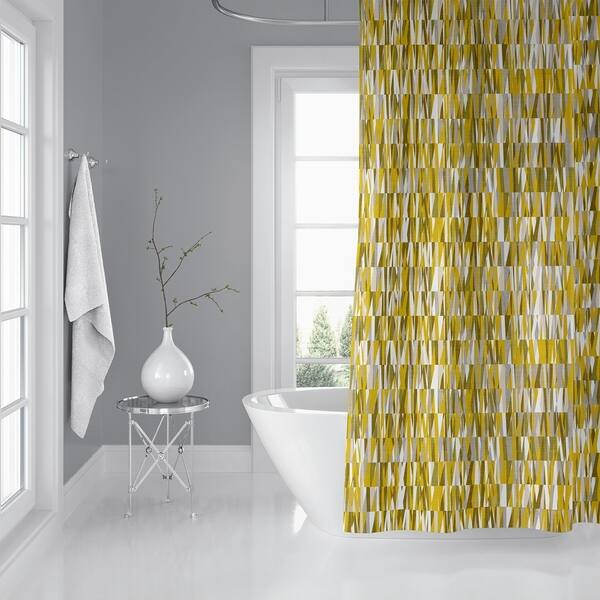 WEXLER GEO MUSTARD Shower Curtain By Kavka Designs - Bed Bath & Beyond ...