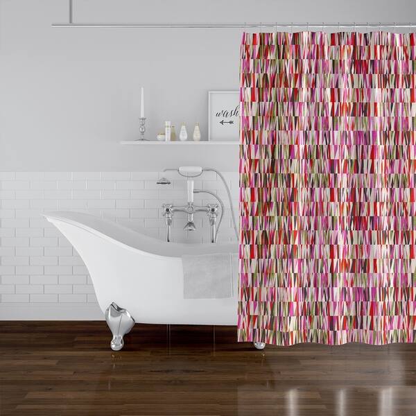 WEXLER GEO PINK MULTI Shower Curtain By Kavka Designs - Bed Bath ...
