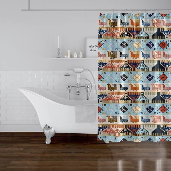 DENA LIGHT BLUE Shower Curtain By Kavka Designs - Bed Bath & Beyond ...