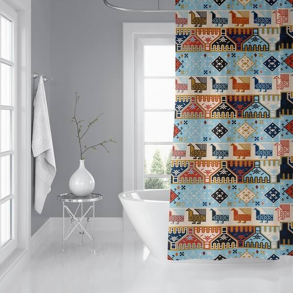 DENA LIGHT BLUE Shower Curtain By Kavka Designs - Bed Bath & Beyond ...