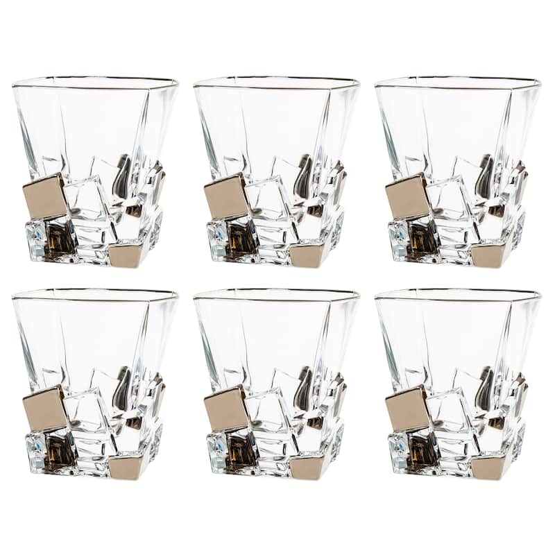 Majestic Gifts Inc. European Crystal Square DOF Tumblers-Set/6-11.7oz ...