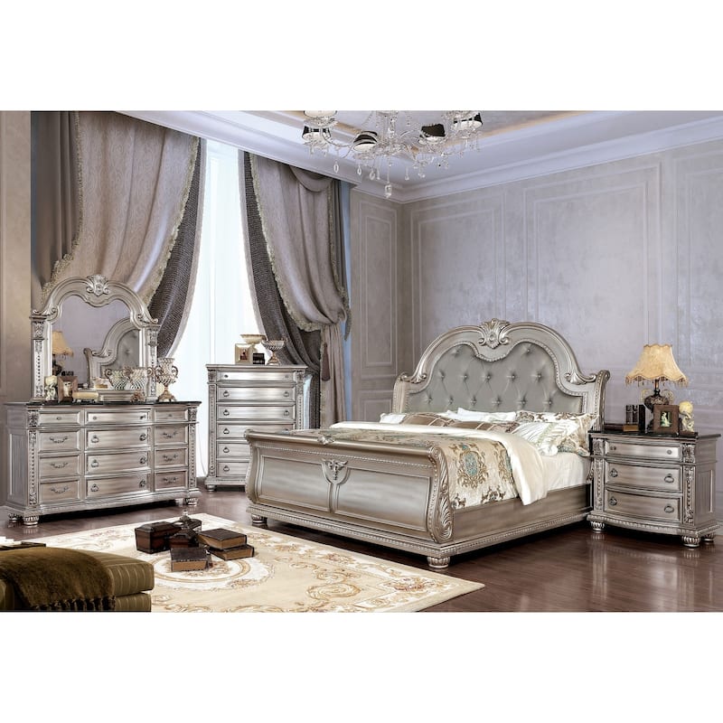 William's Home Furnishing Fromberg C.King Bed in Champagne Finish ...