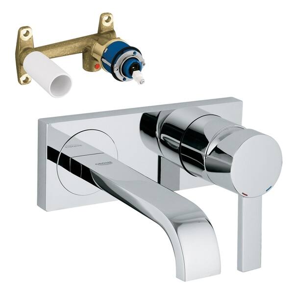 Grohe Allure Bathroom Wall-Mount Vessel Faucet Kit with Rough-in - Bed ...