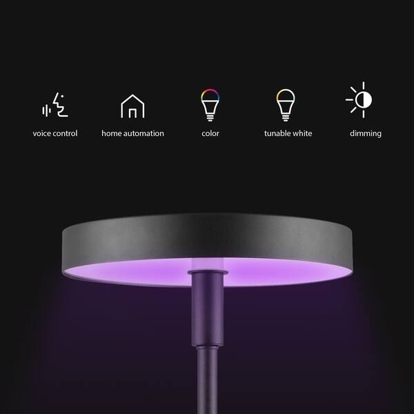 Wi-Fi Smart Color Changing RGB Tunable White LED Integrated Table Lamp ...