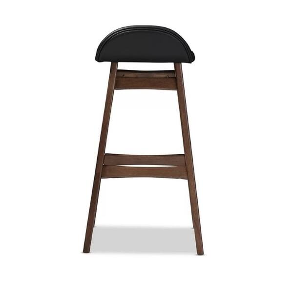 Bloom bar Stool with solid wood legs and faux leather upholstered - Bed Bath & Beyond - 30536716