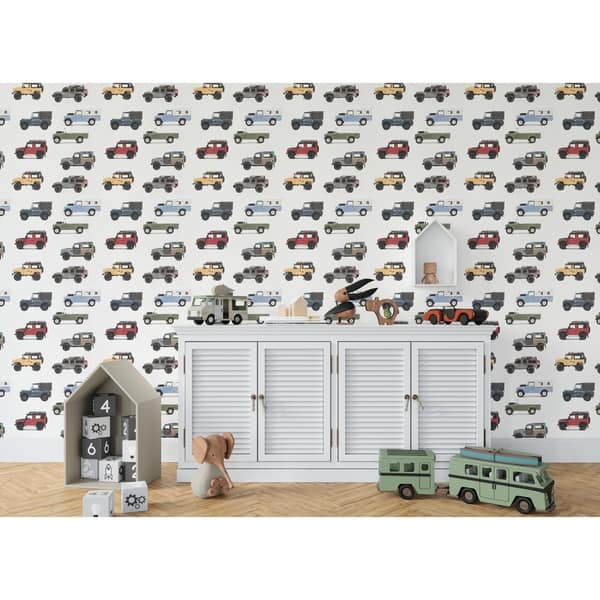 GUS VINTAGE LAND ROVER PATTERN Wallpaper By Kavka Designs - Bed Bath ...