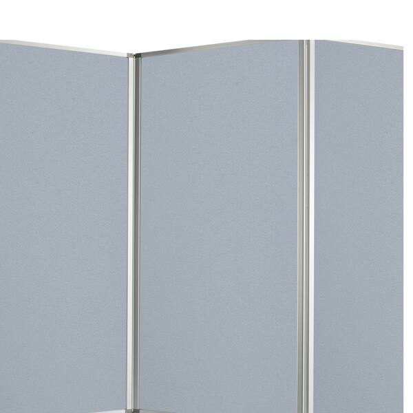 Accordion Style Fabric Upholstered 3 Panel Room Divider, Gray - Bed ...