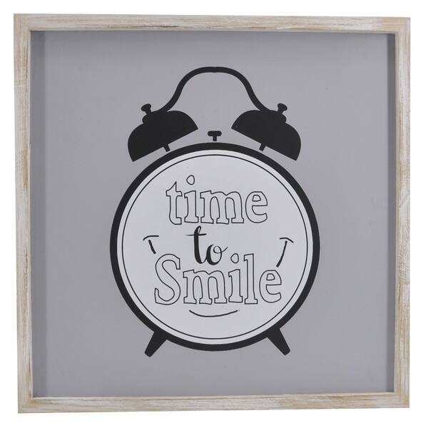 Wooden Time to Smile Decorative Wall Art - N/A - Bed Bath & Beyond ...