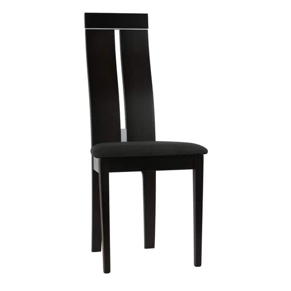Cortesi Home Inca Modern Black Cushioned Seat Dining Chairs (Set of 2 ...