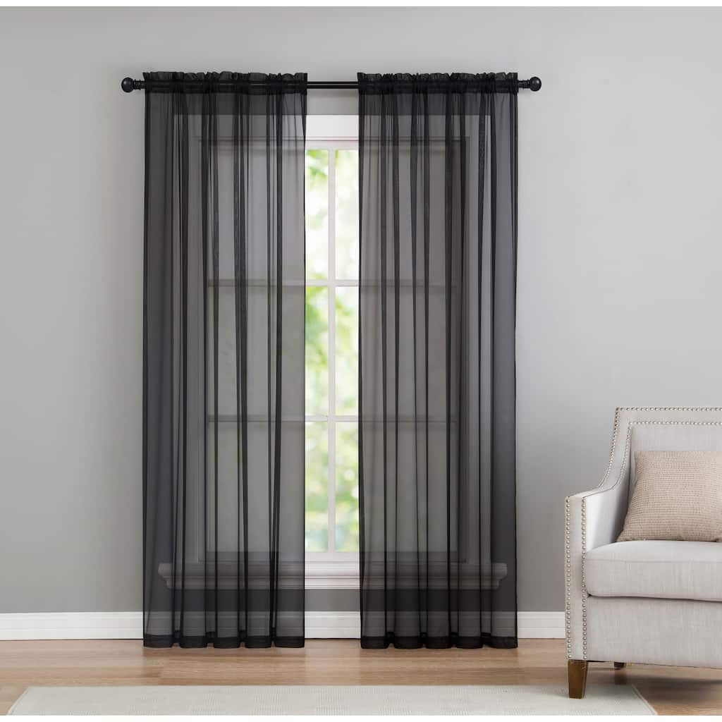 Porch & Den Pleasantview Microfiber Window Curtain Panel Set ...