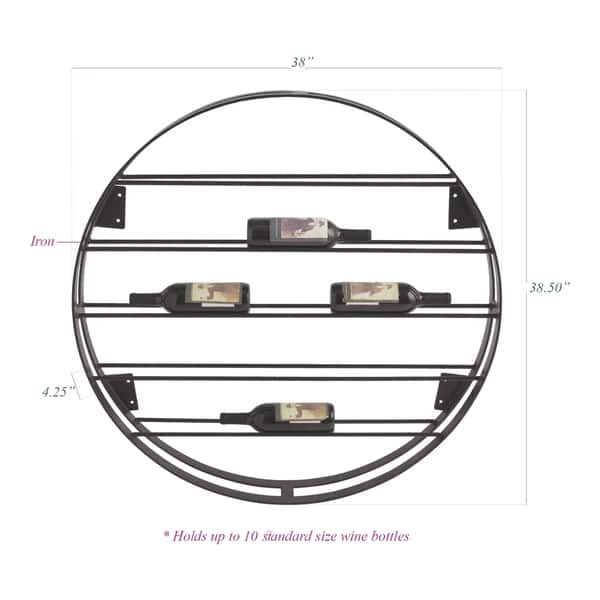 Delagarza Round Ladder Wall Mounted Wine Bottle Rack - Bed Bath ...