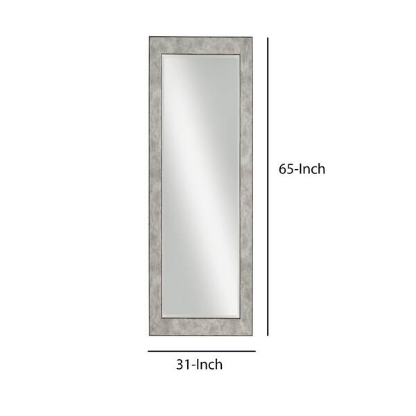 Stylish Rectangular Polystyrene Framed Leaner Mirror, Rusted Metal ...