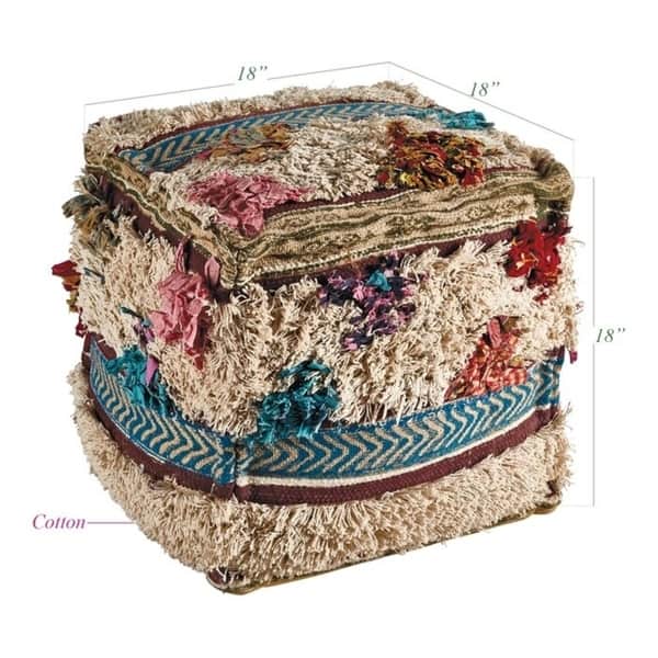 Meadors Square Cotton Pouf - Bed Bath & Beyond - 30579443