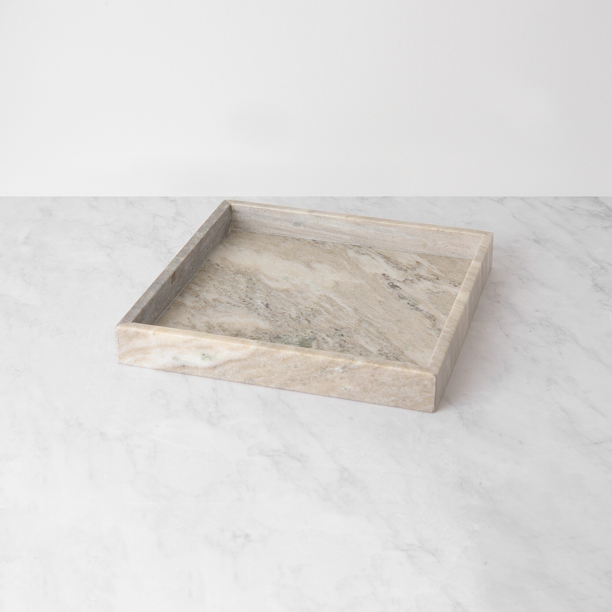 Natural Marble Square Tray 14x14 Home & Living Home Décor etna.com.pe