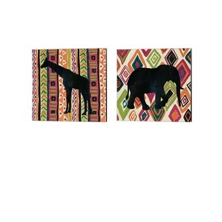 Farida Zaman 'African Animal Jewel' Canvas Art (Set of 2) - Bed Bath ...