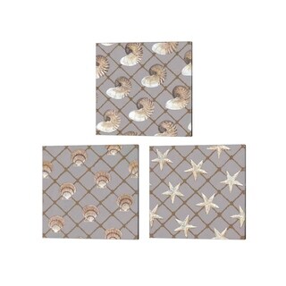 Arnie Fisk 'Scallop Shell Net, Nautilus Net & Net Full of Stars' Canvas ...