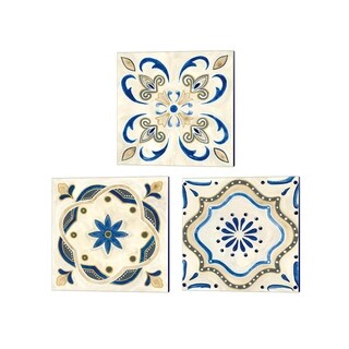 Debbie Banks 'Timeless Tiles' Canvas Art (Set of 3) - Bed Bath & Beyond ...