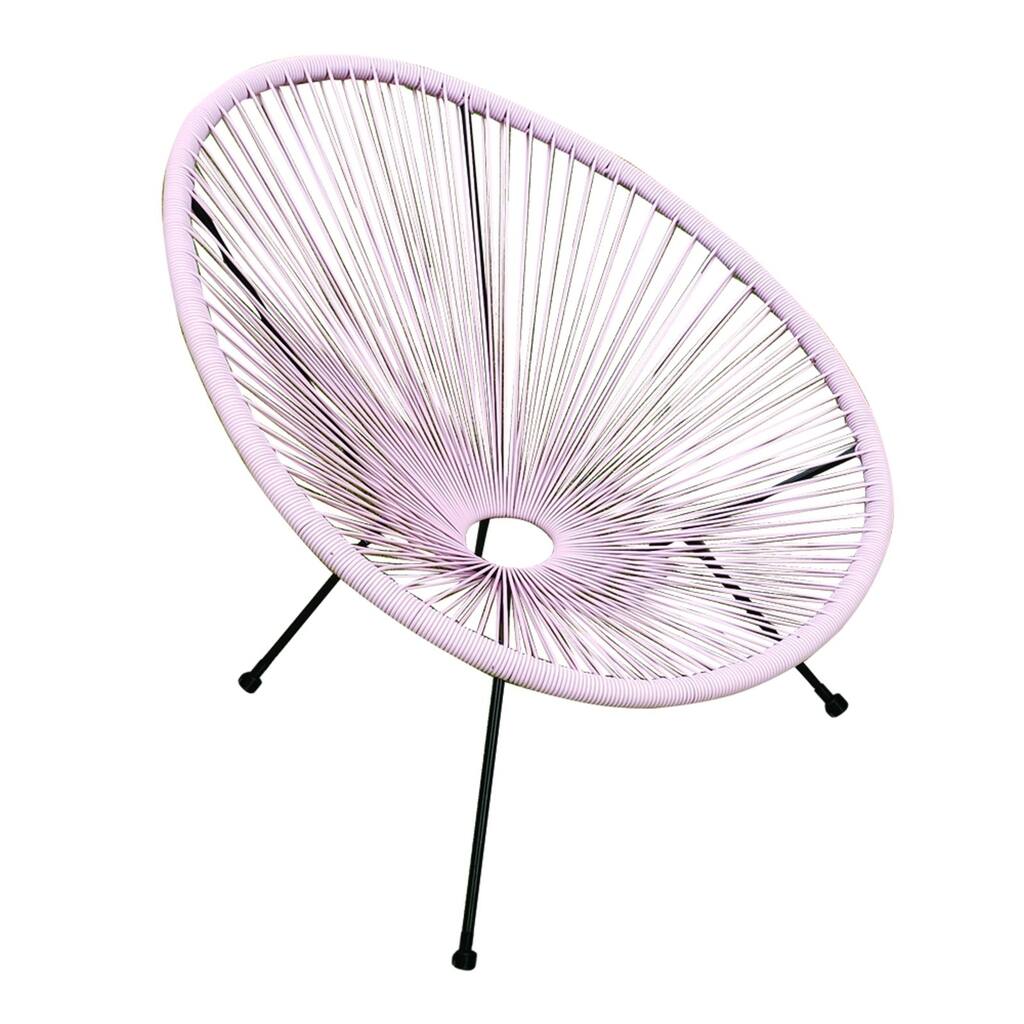 Light Pink Acapulco Outdoor Patio Chair Single Chair - Overstock - 30597585