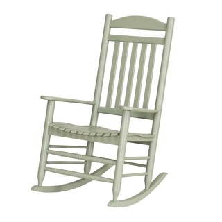 Sunjoy Classic Green Wood Outdoor Rocking Chair - Bed Bath & Beyond ...