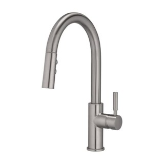 OakBrook Vela Pull-Down One Handle Brushed Nickel Pulldown Kitchen ...