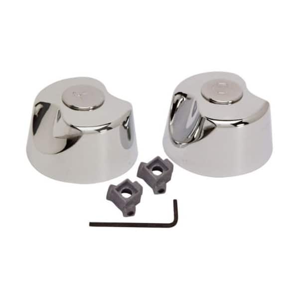 BrassCraft Canopy Chrome Zinc Faucet Handles For Universal Fit - Bed ...