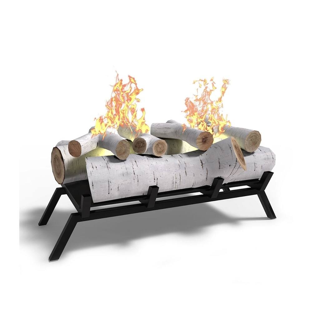 Regal Flame 18" Ethanol Fireplace Grate Log Set with BurnerInsert for ...