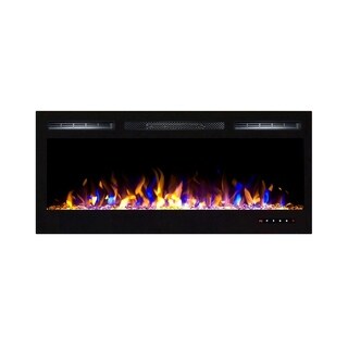 Gibson Living Bombay 36 Inch Crystal Recessed Touch Screen Multi-Color ...