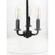 Winslett Collection Black Three-Light Pendant - 20.500" x 16.000" x 16. ...