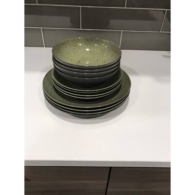 Red Vanilla Art Green 12Pc Dinner Set - Overstock - 30658687