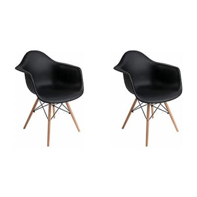 Porch & Den Old Weir Mid-Century Wood Eiffel Base/ Bucket Dining Chair ...