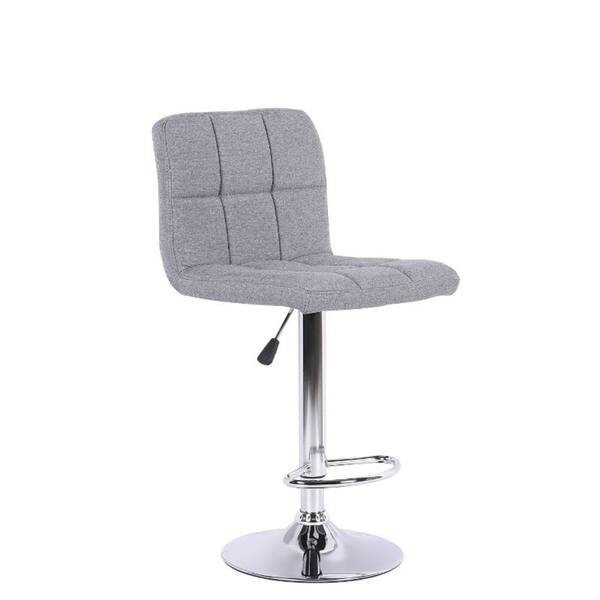 Comfortable stool with adjustable height, Stainless steel swivel base ...